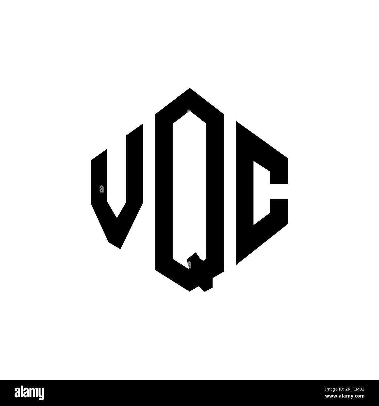 VQC letter logo design with polygon shape. VQC polygon and cube shape ...