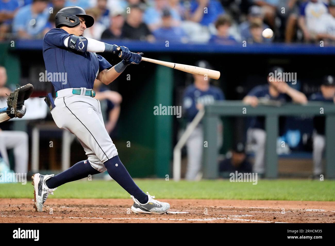 Seattle Mariners' Josh Rojas hits a two-run home run during the fourth ...