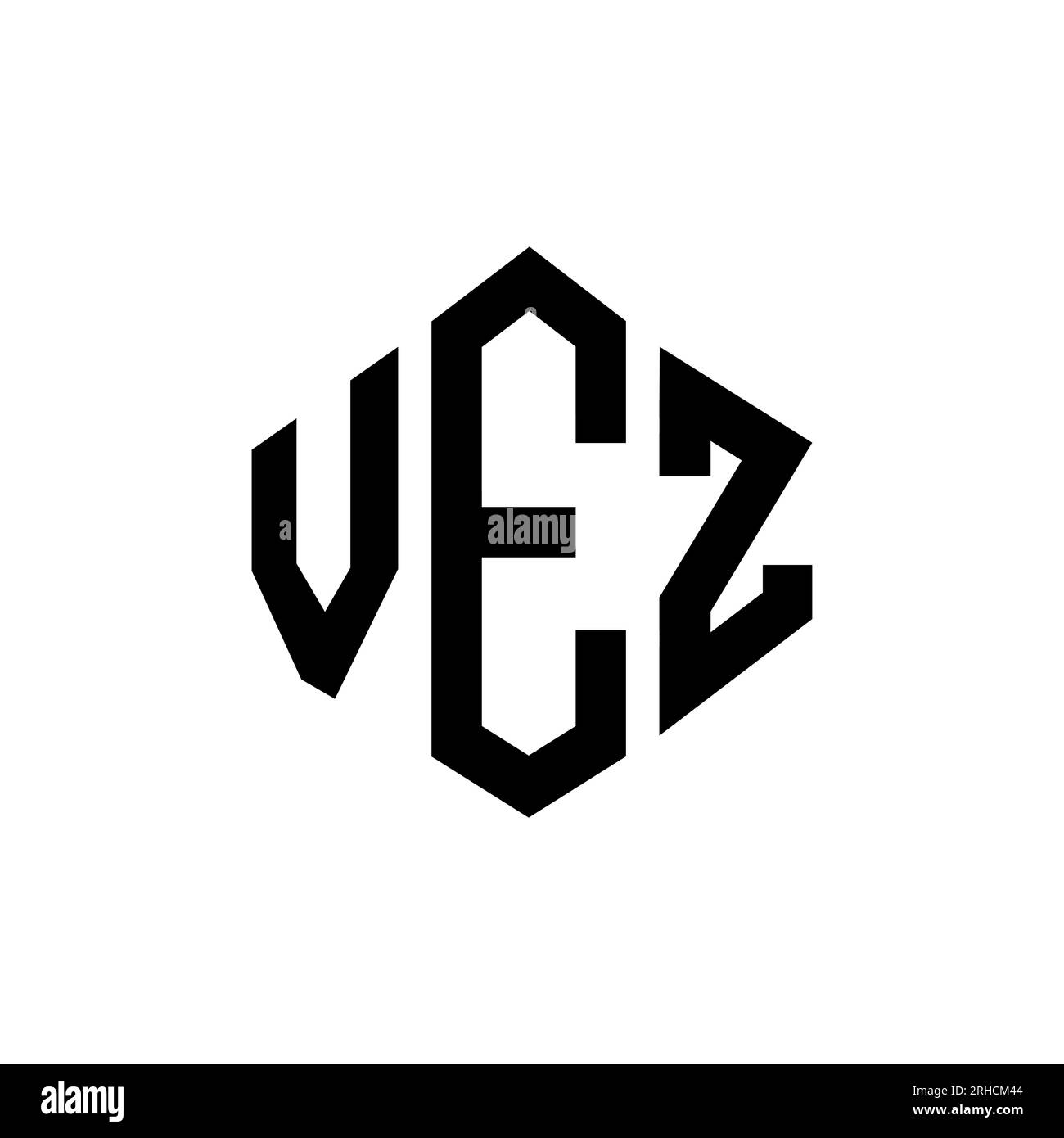 VEZ letter logo design with polygon shape. VEZ polygon and cube shape ...