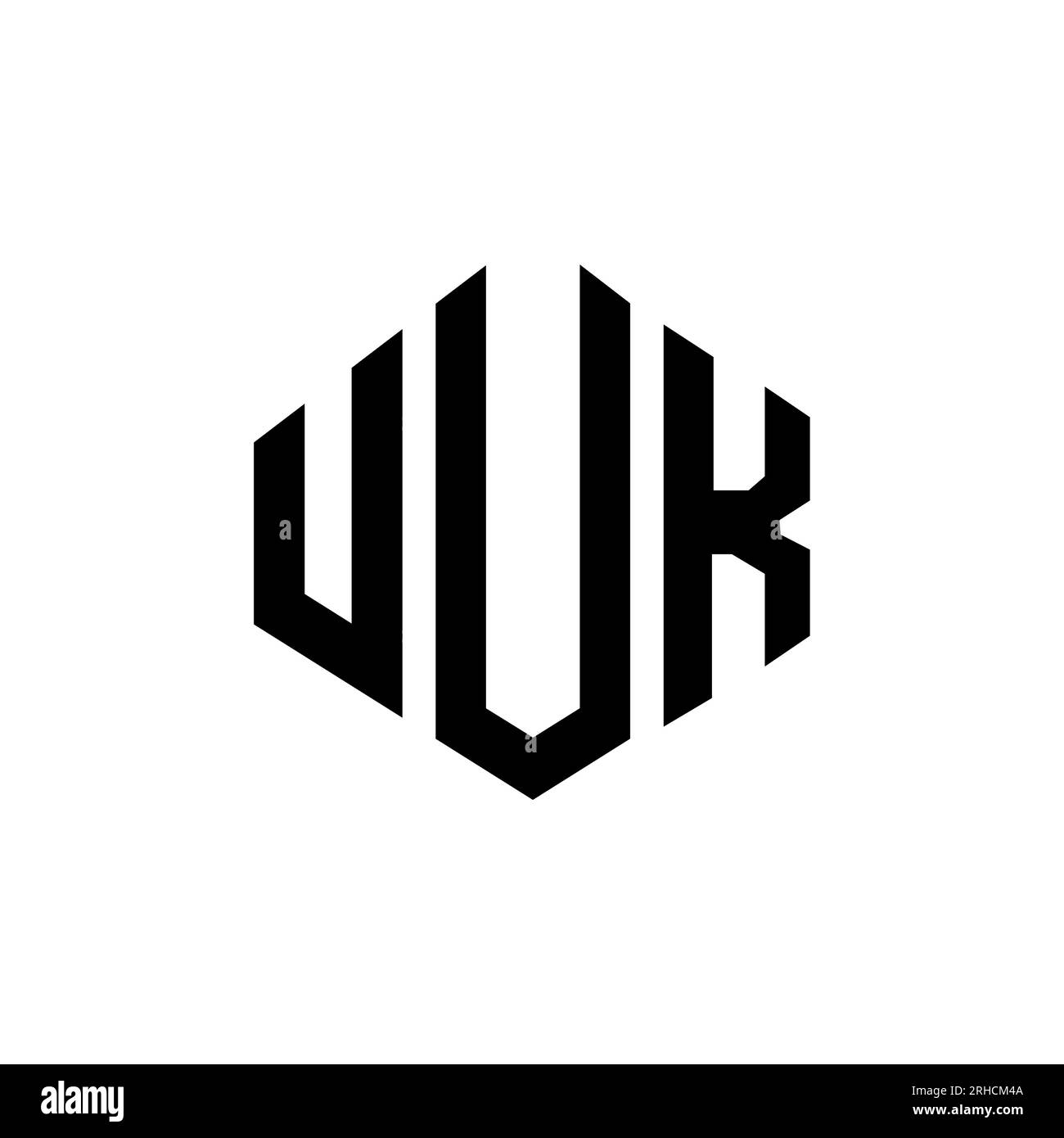UUK letter logo design with polygon shape. UUK polygon and cube shape ...