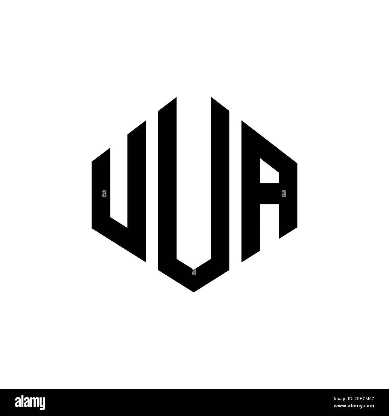 UUA letter logo design with polygon shape. UUA polygon and cube shape ...