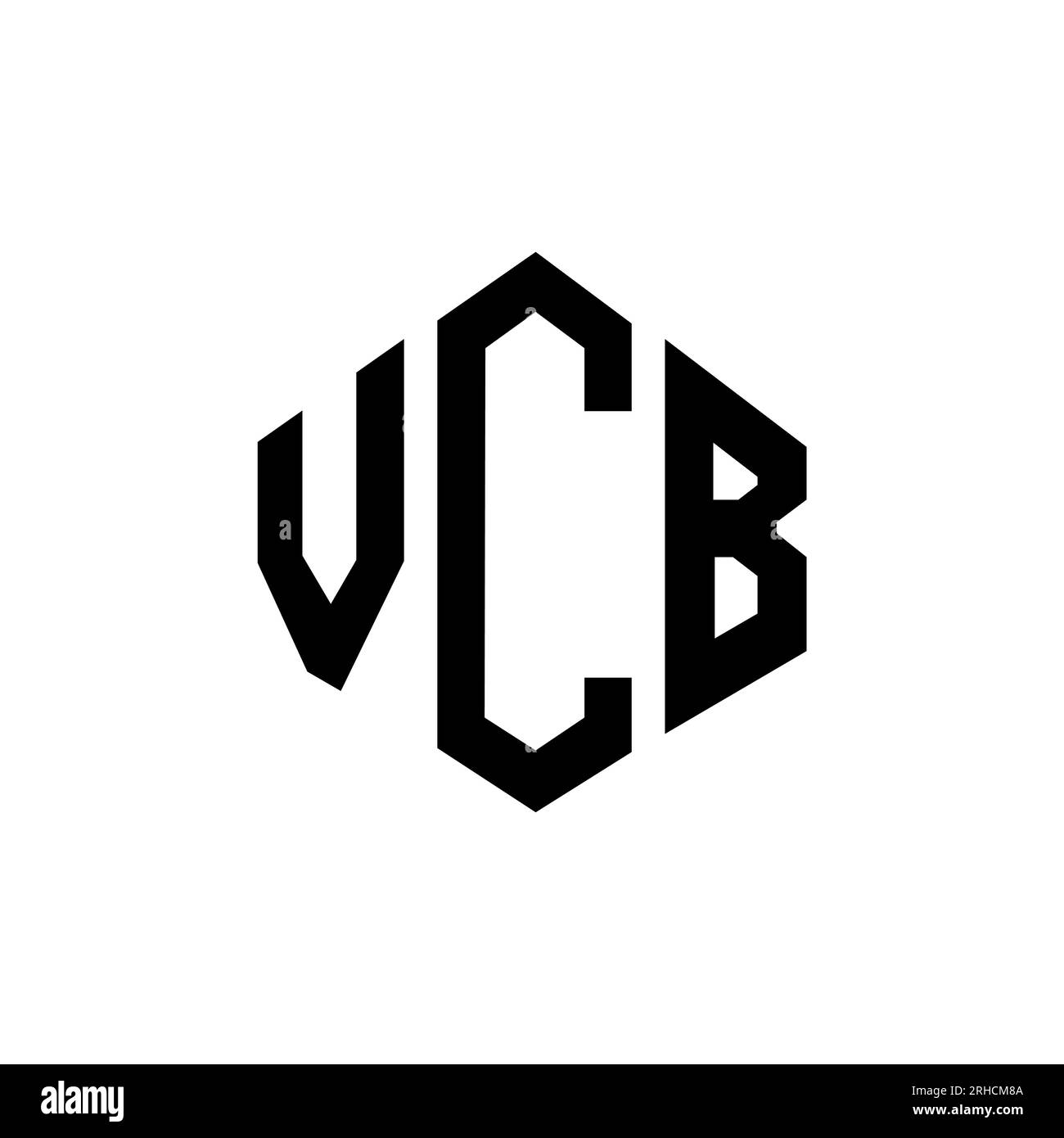 VCB letter logo design with polygon shape. VCB polygon and cube shape ...