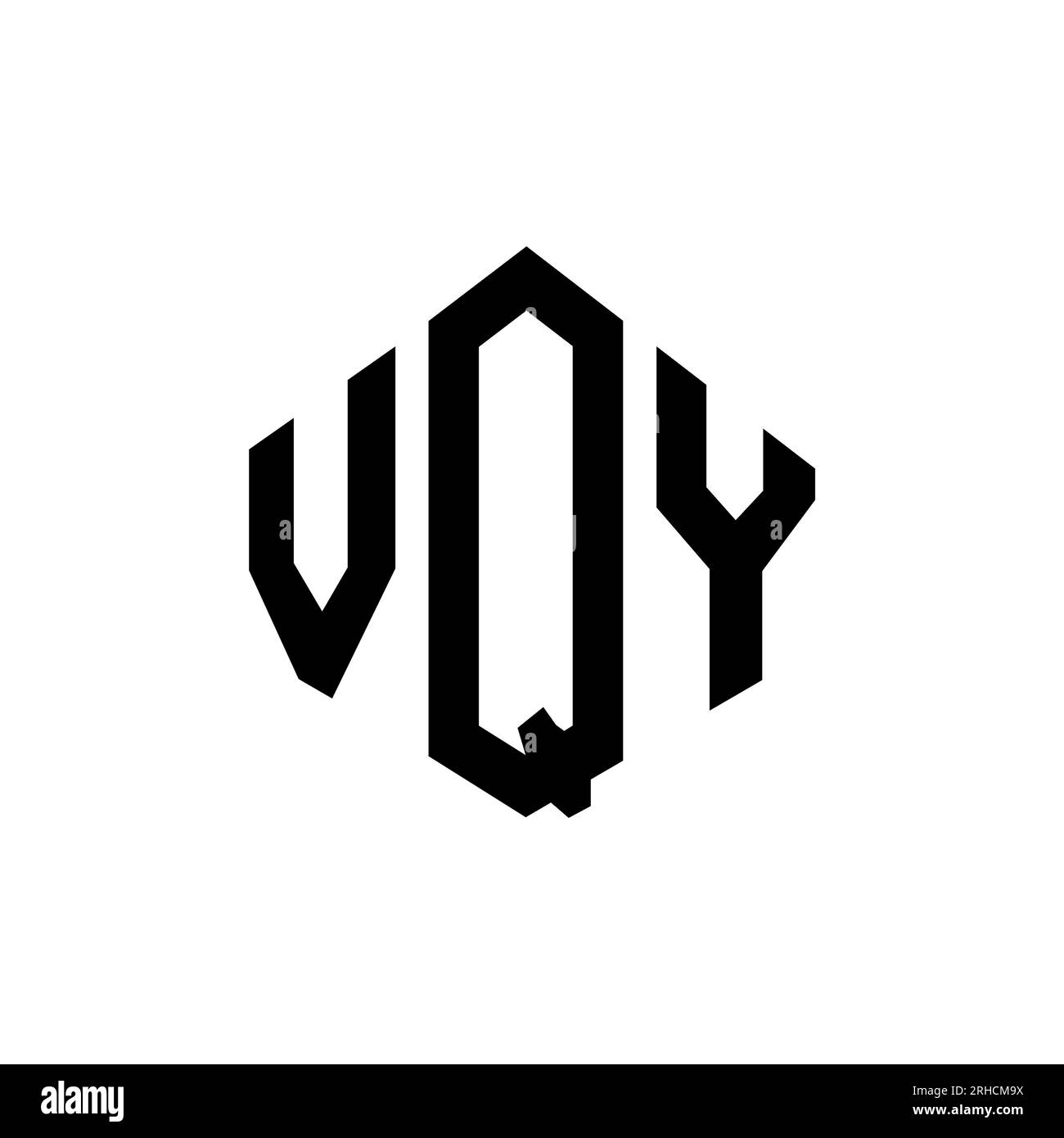VQY letter logo design with polygon shape. VQY polygon and cube shape ...