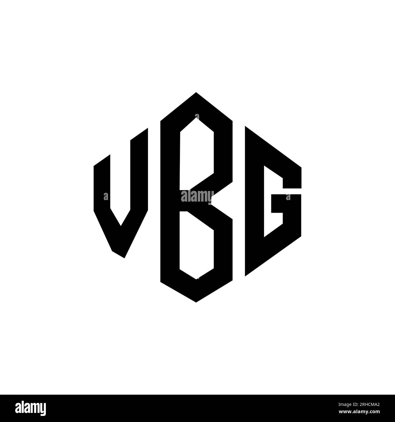 VBG letter logo design with polygon shape. VBG polygon and cube shape ...