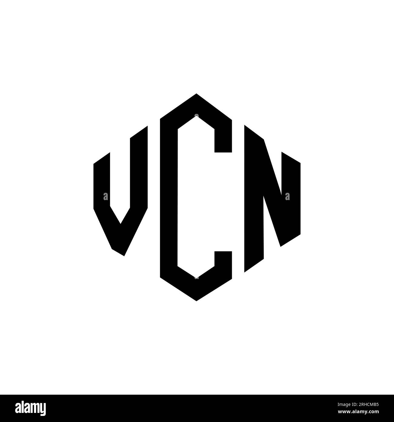 VCN letter logo design with polygon shape. VCN polygon and cube shape ...