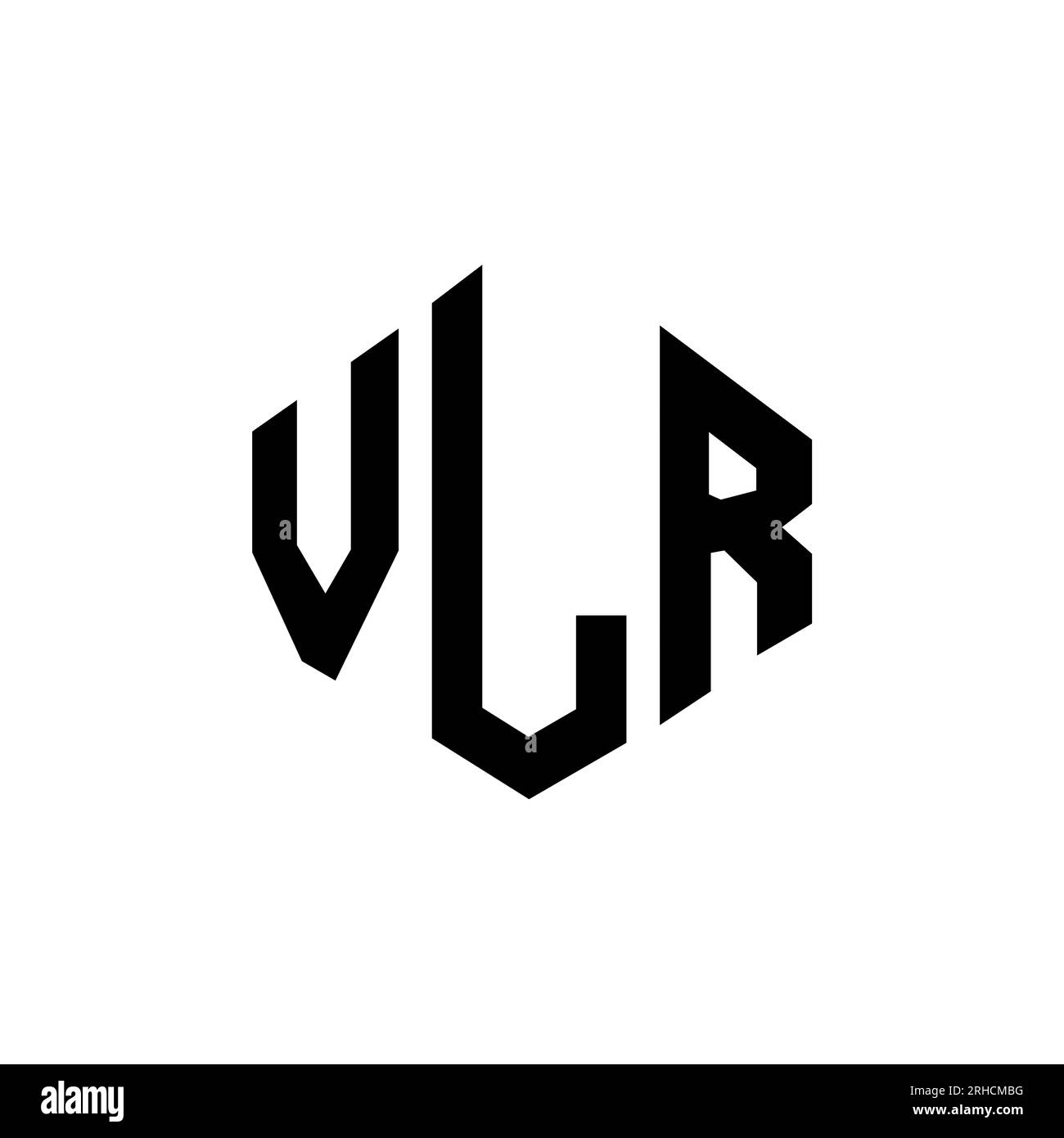VLR letter logo design with polygon shape. VLR polygon and cube shape ...