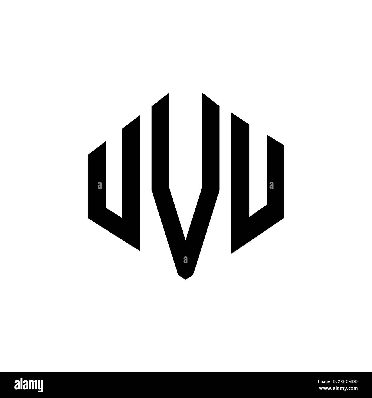 UVU letter logo design with polygon shape. UVU polygon and cube shape ...