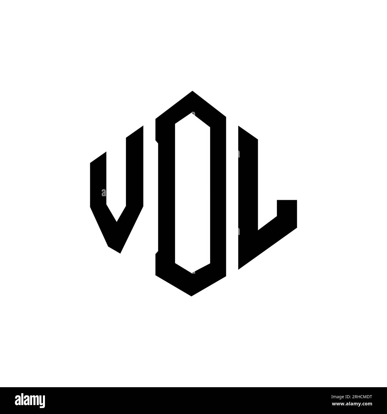VDL letter logo design with polygon shape. VDL polygon and cube shape ...