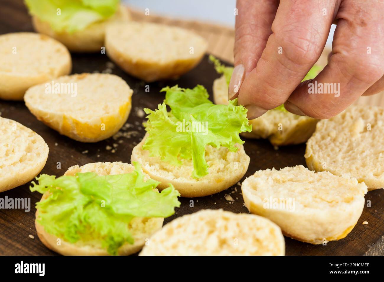Step by step preparation of mini burgers. Homemade mini burgers for ...