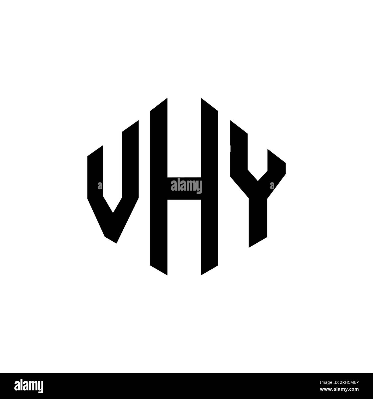 VHY letter logo design with polygon shape. VHY polygon and cube shape ...
