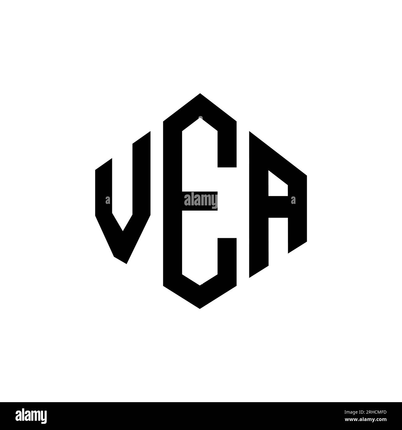 VEA letter logo design with polygon shape. VEA polygon and cube shape ...