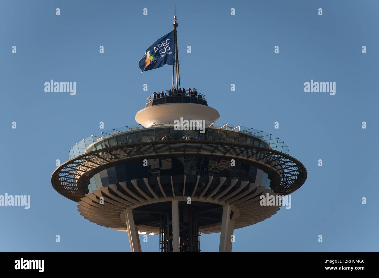 Seattle, USA. 15 Aug, 2023. Just after 6:00pm business leaders raise ...