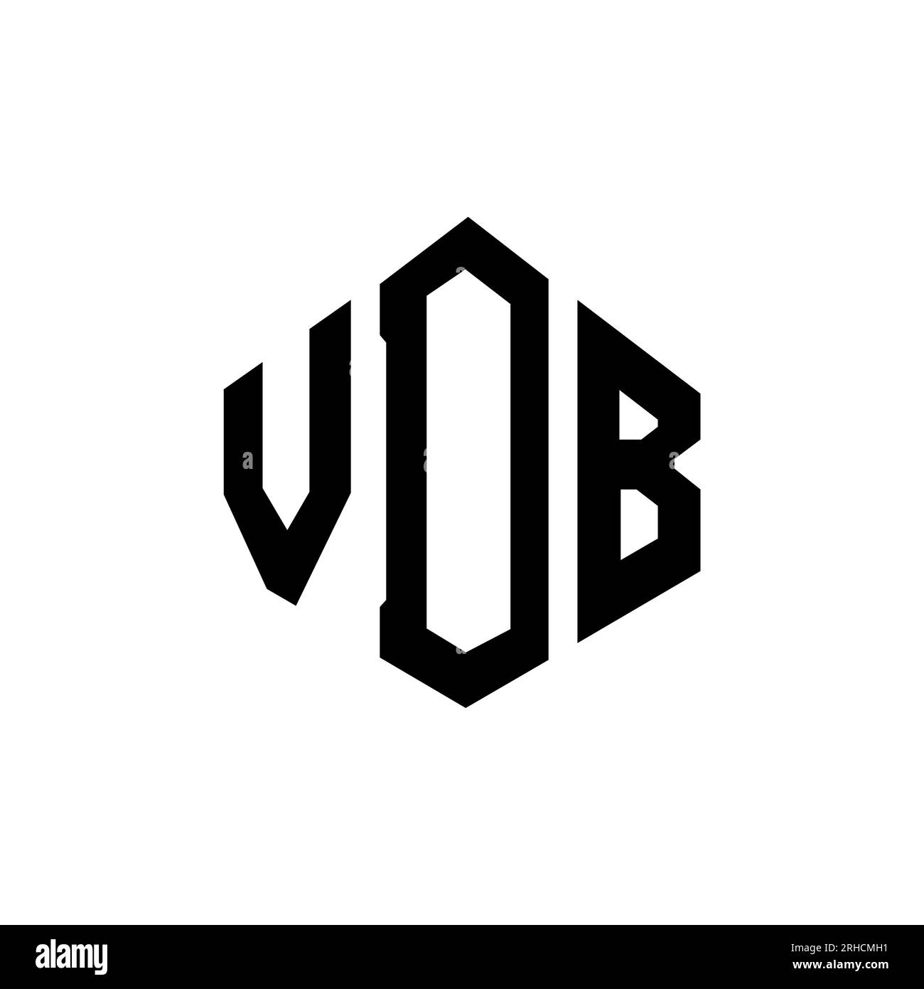 VDB letter logo design with polygon shape. VDB polygon and cube shape ...