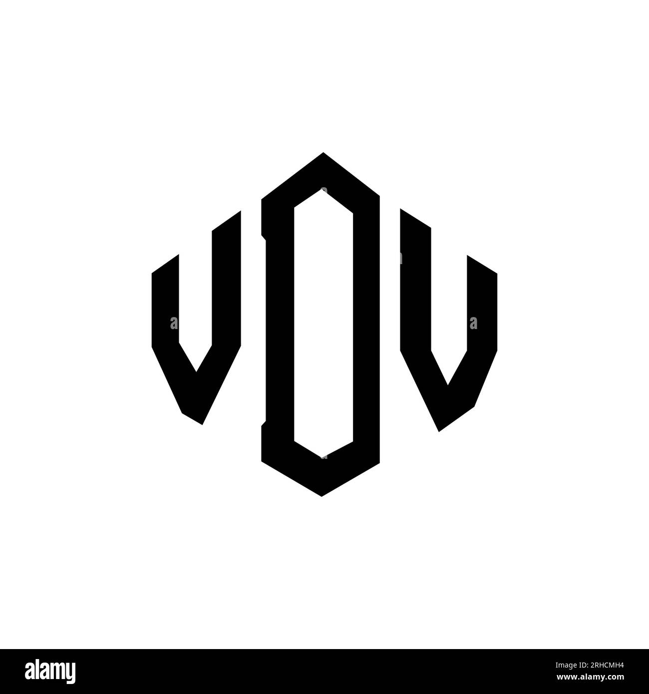 VDV letter logo design with polygon shape. VDV polygon and cube shape ...