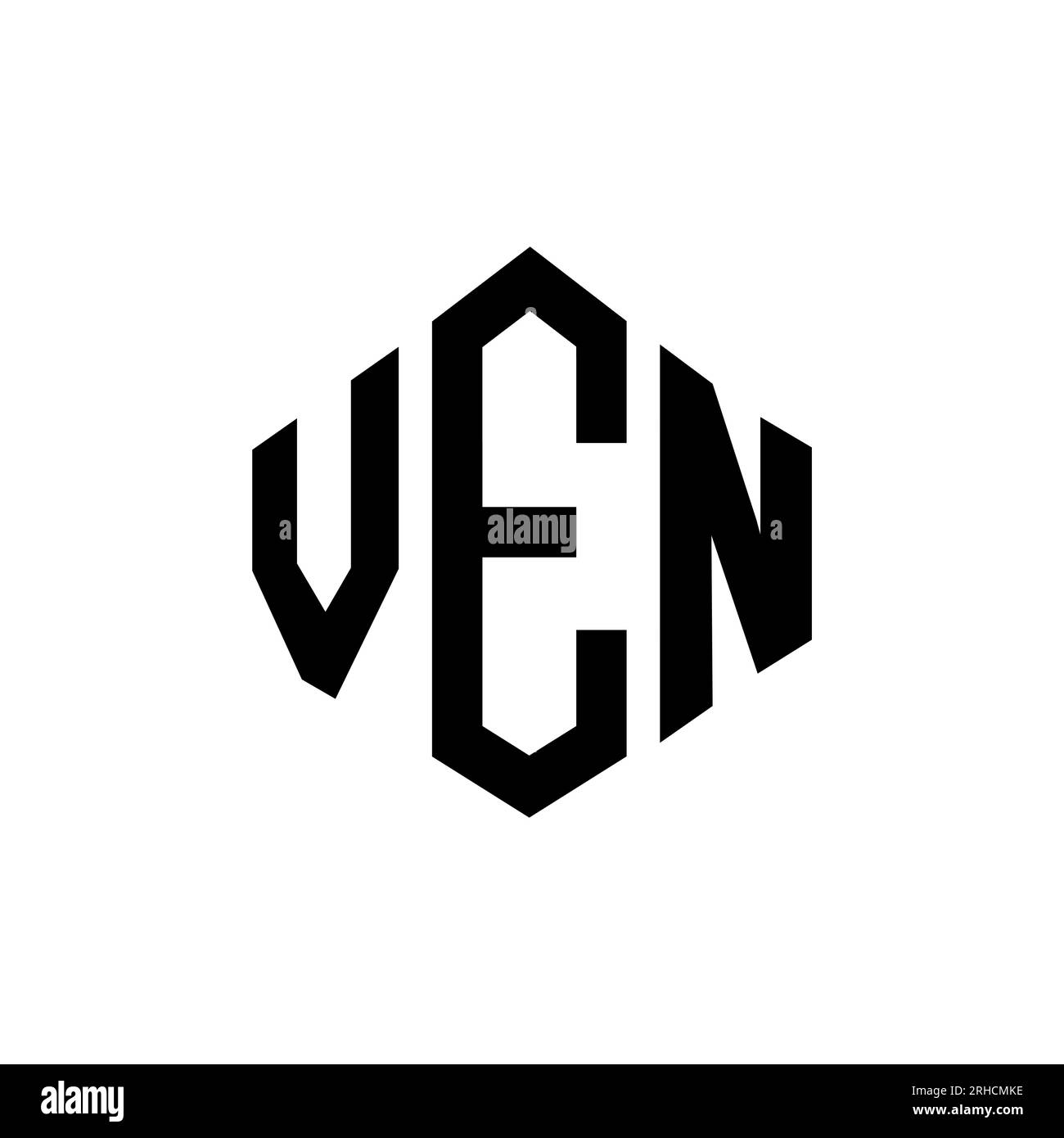 VEN letter logo design with polygon shape. VEN polygon and cube shape ...