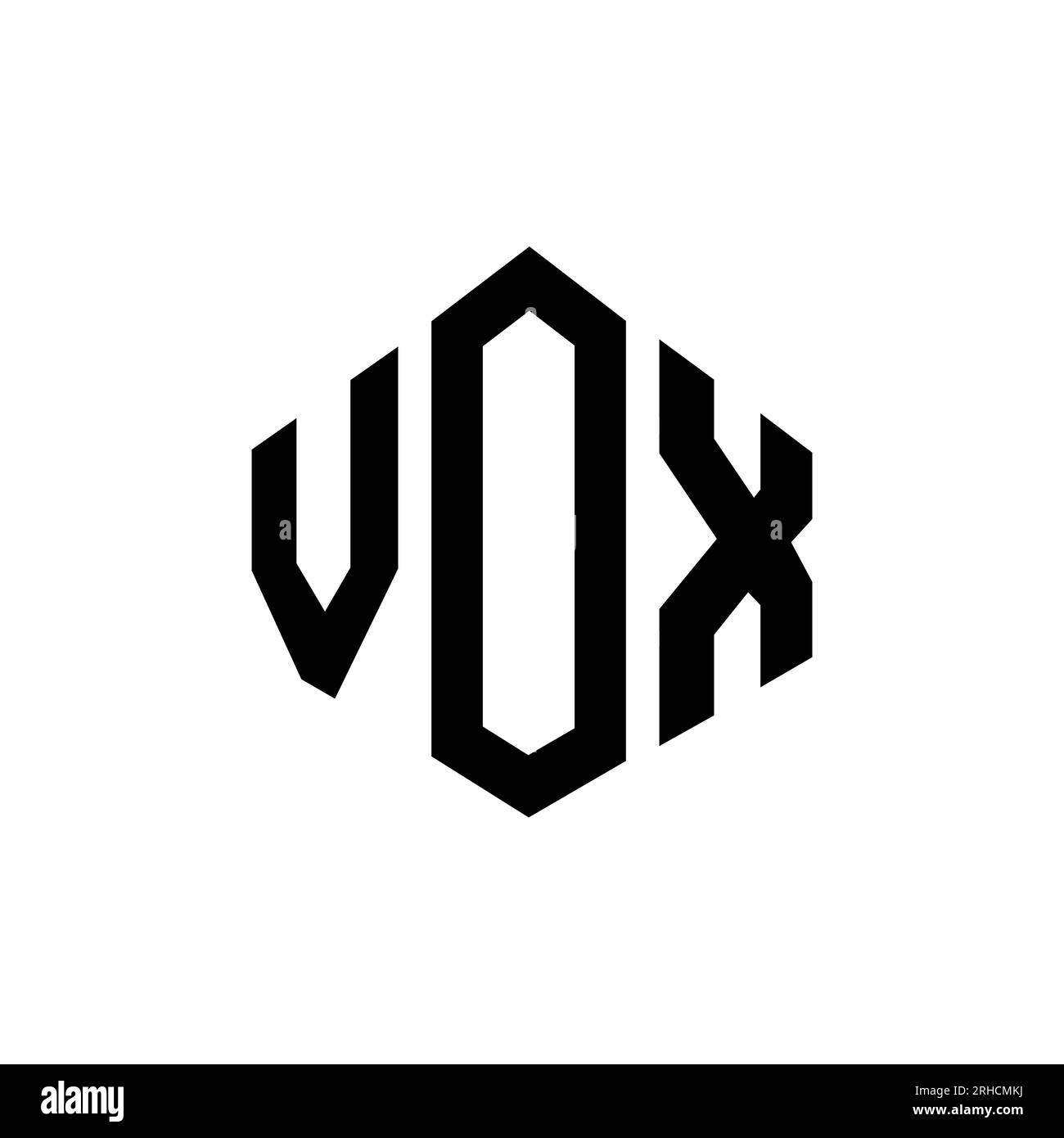 VOX letter logo design with polygon shape. VOX polygon and cube shape ...