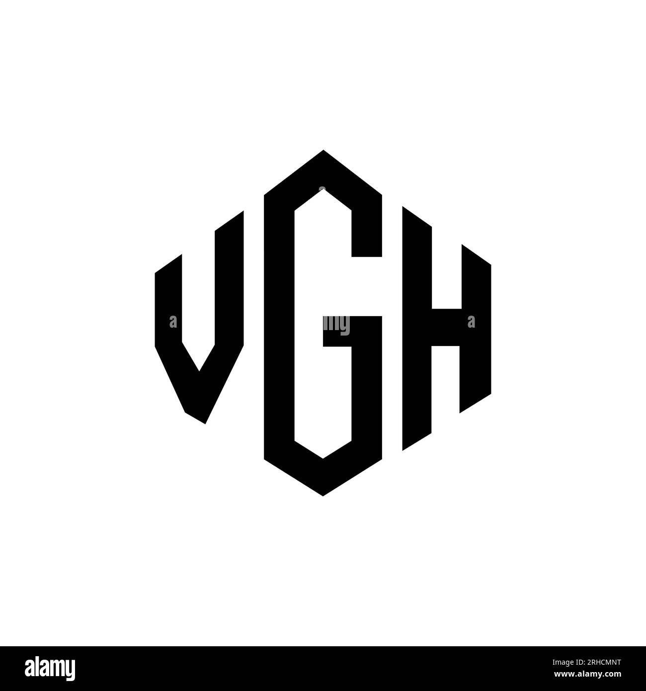 VGH letter logo design with polygon shape. VGH polygon and cube shape ...