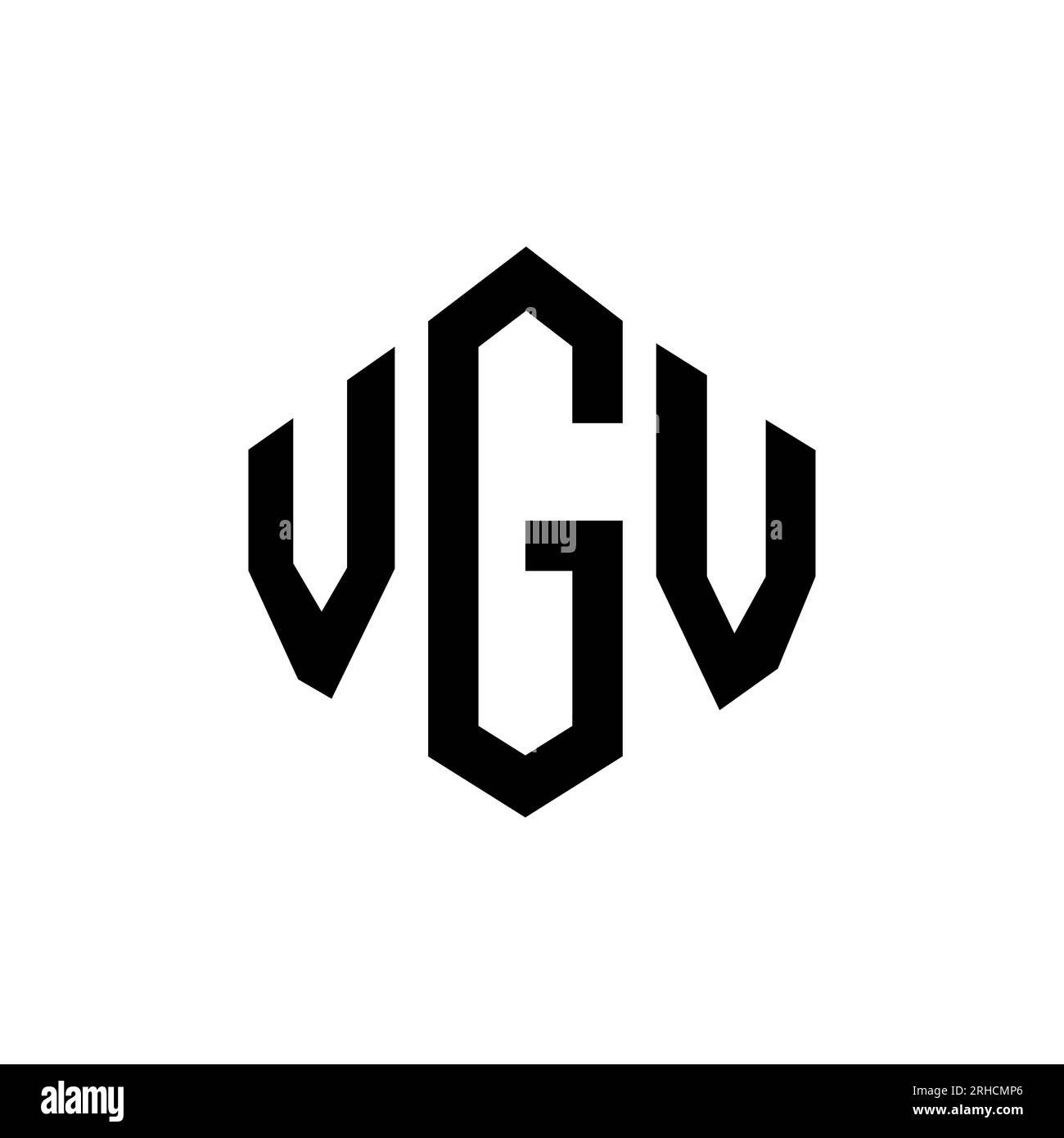 VGV letter logo design with polygon shape. VGV polygon and cube shape ...