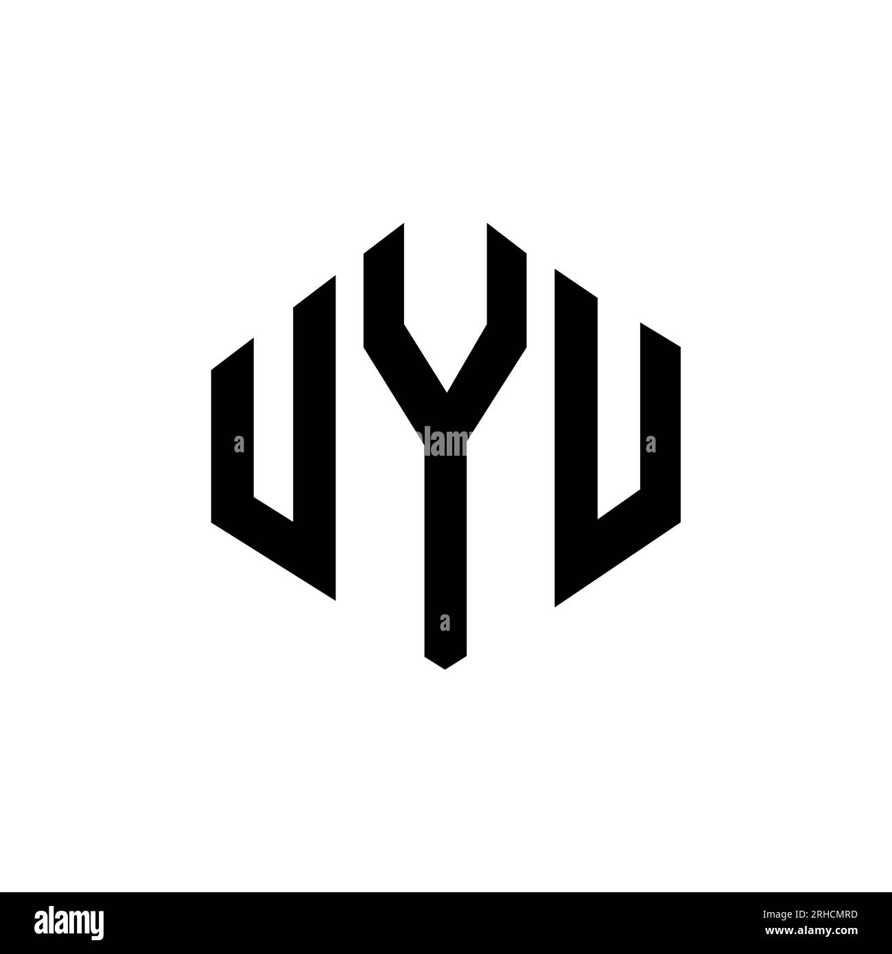 UYU letter logo design with polygon shape. UYU polygon and cube shape ...