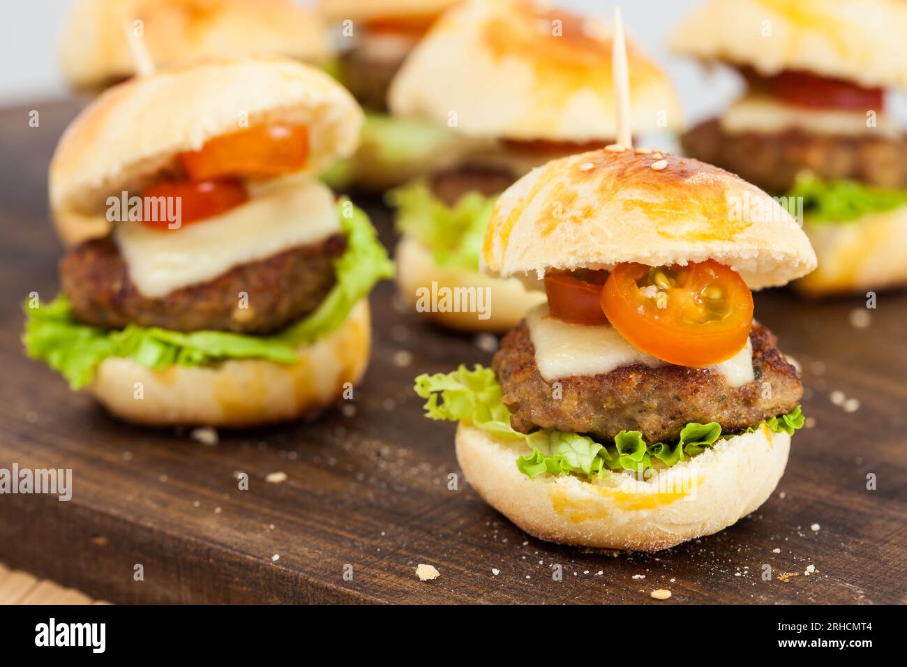 Ready to serve mini hamburgers. Step by step preparation of mini ...