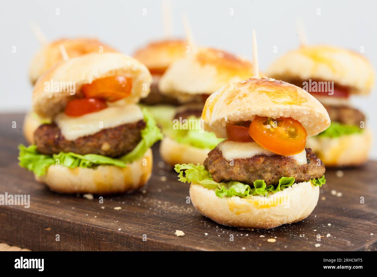 Ready to serve mini hamburgers. Step by step preparation of mini ...