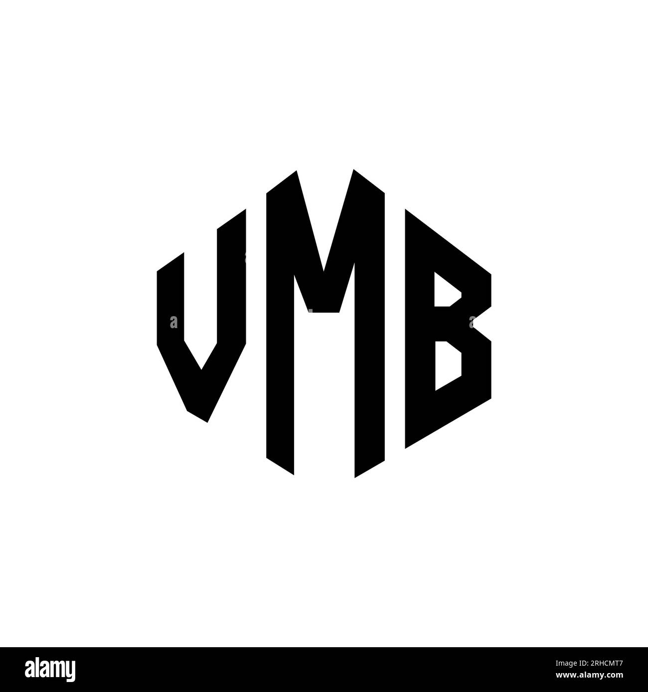 VMB letter logo design with polygon shape. VMB polygon and cube shape ...