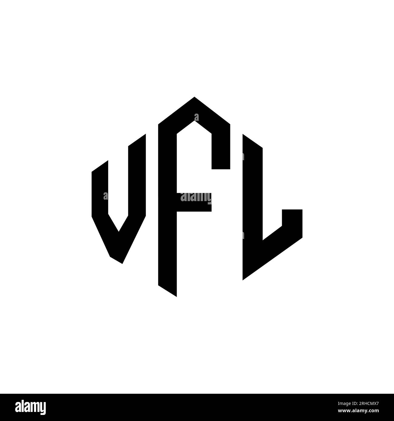 VFL letter logo design with polygon shape. VFL polygon and cube shape ...