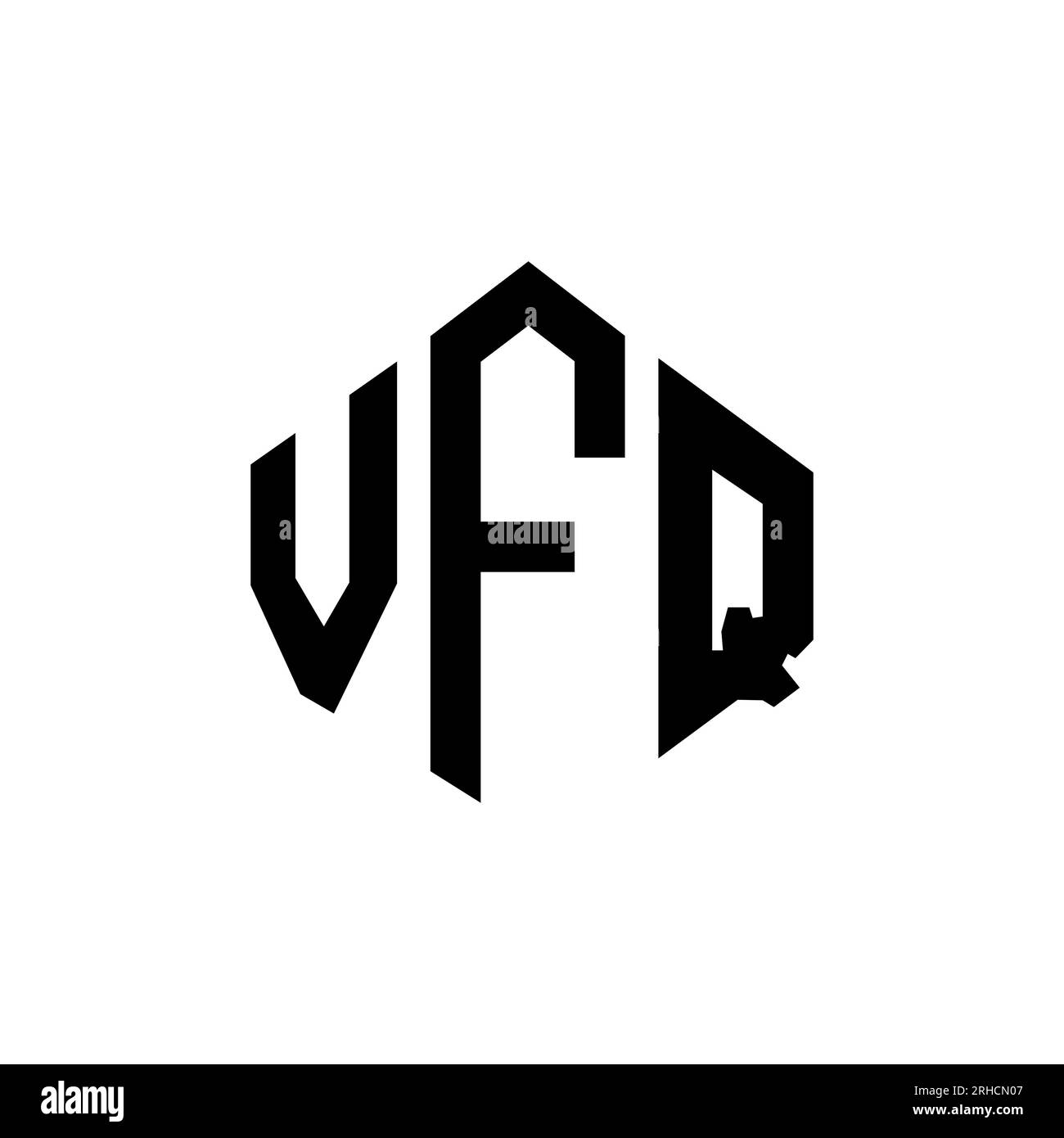 VFQ letter logo design with polygon shape. VFQ polygon and cube shape ...