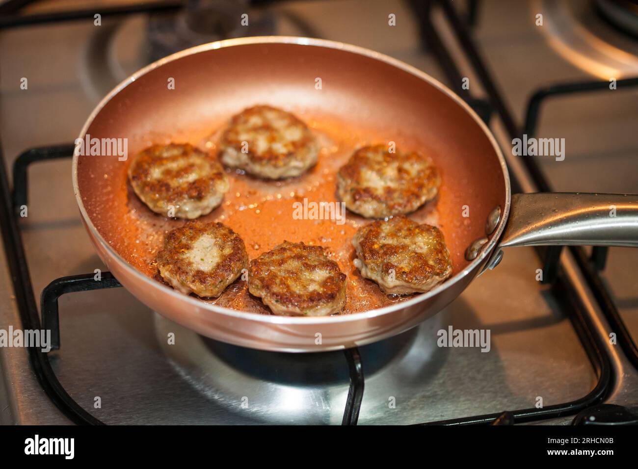 Meat burger preparation. Step by step preparation of mini burgers ...