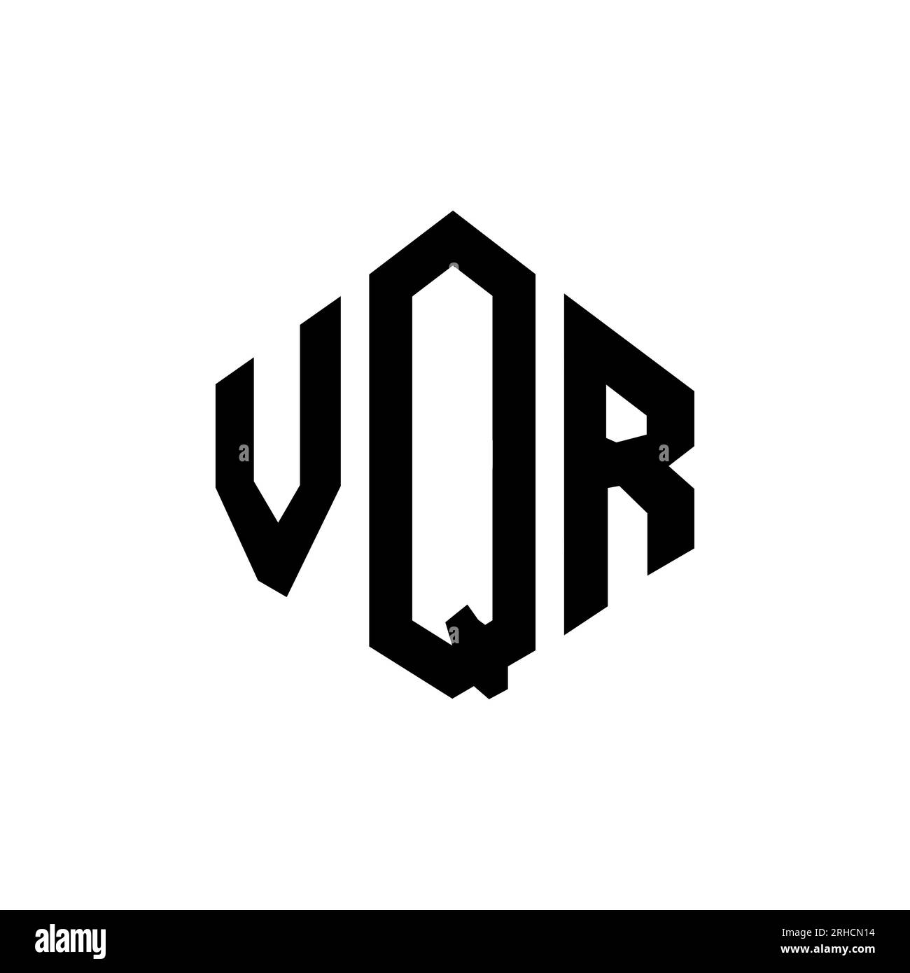 VQR letter logo design with polygon shape. VQR polygon and cube shape ...