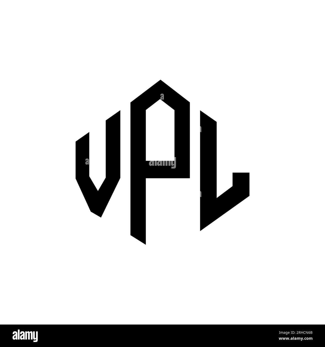 VPL letter logo design with polygon shape. VPL polygon and cube shape ...