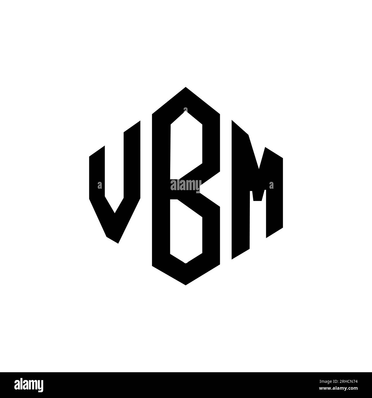VBM letter logo design with polygon shape. VBM polygon and cube shape ...