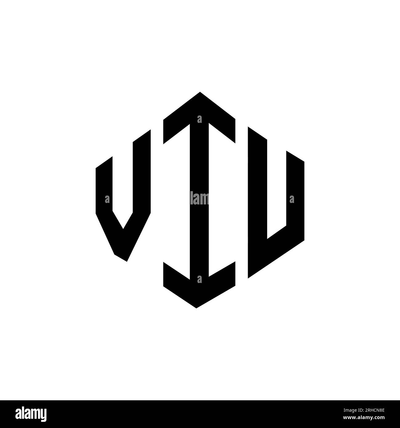VIU letter logo design with polygon shape. VIU polygon and cube shape ...