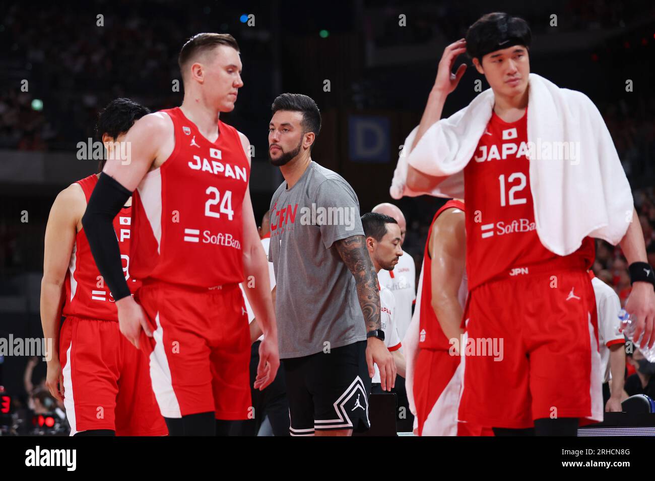 Tokyo, Japan. 15th Aug, 2023. (L to R) Josh Hawkinson, Luke Evans, Yuta ...