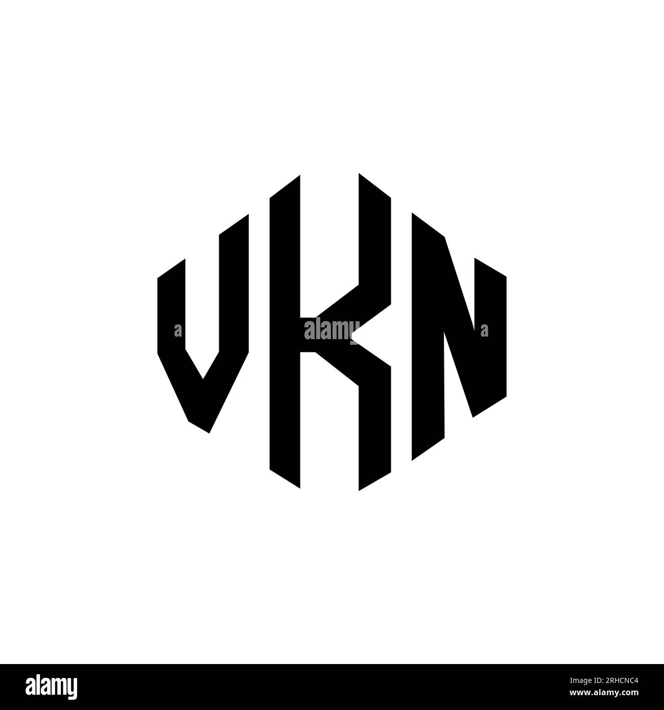 VKN letter logo design with polygon shape. VKN polygon and cube shape ...