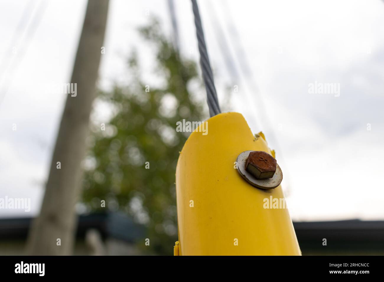 Yellow metal pole hi-res stock photography and images - Alamy