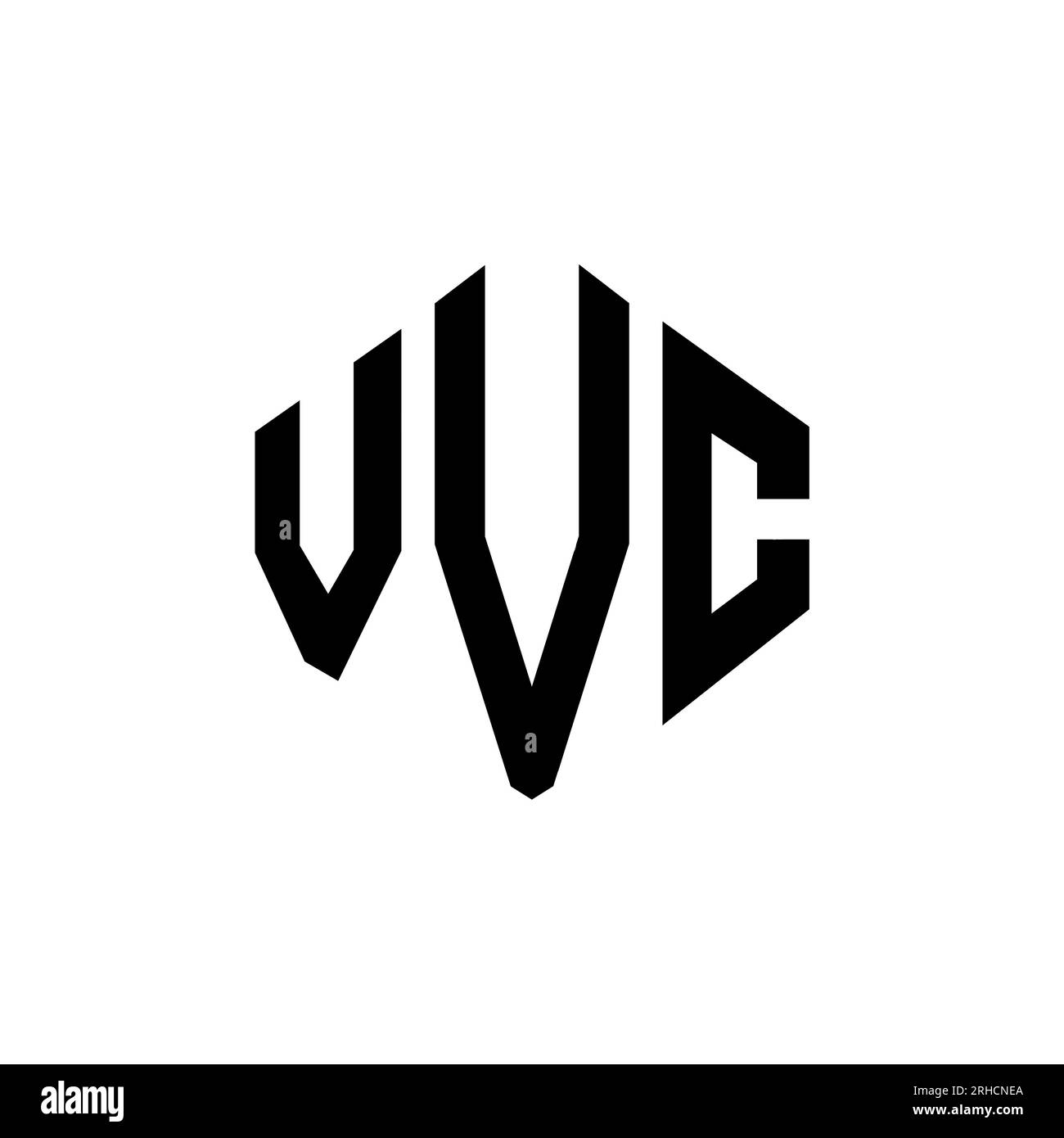 VVC letter logo design with polygon shape. VVC polygon and cube shape ...