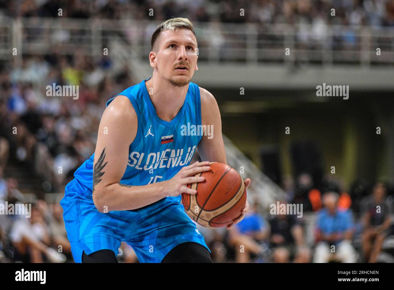 Gregor Hrovat (Slovenia National Team) against Greece Stock Photo - Alamy