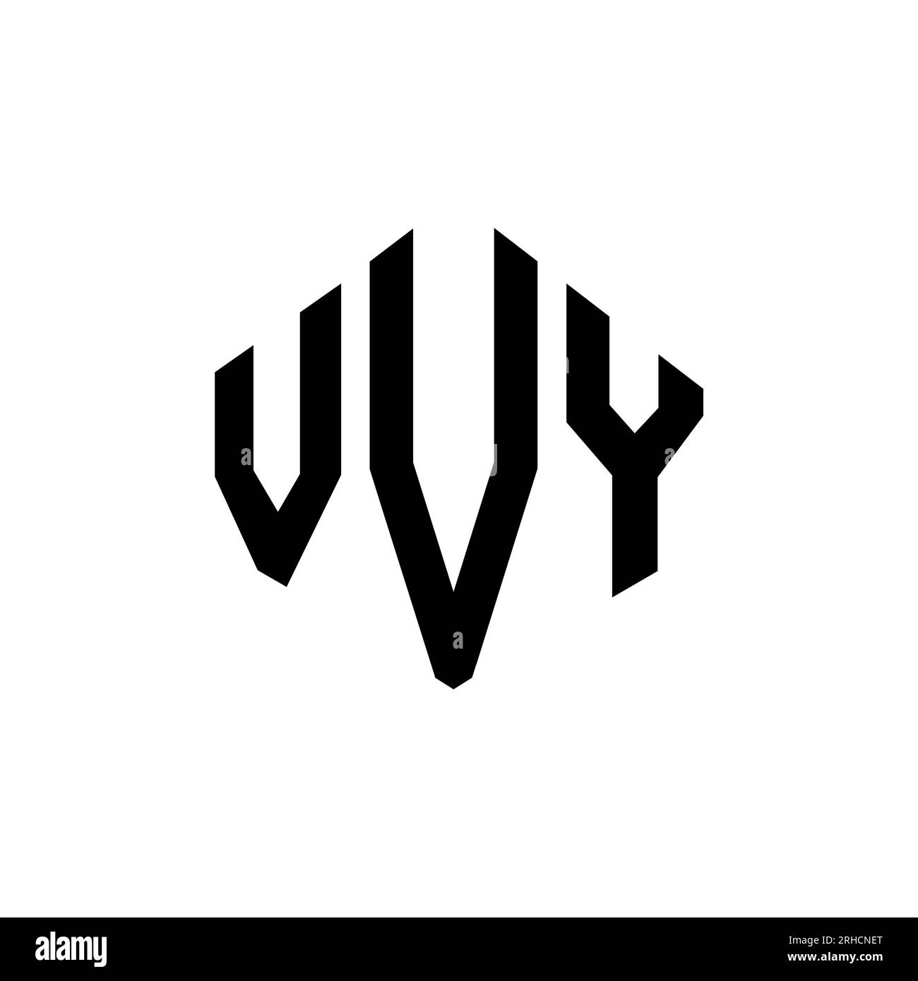 VVY letter logo design with polygon shape. VVY polygon and cube shape ...