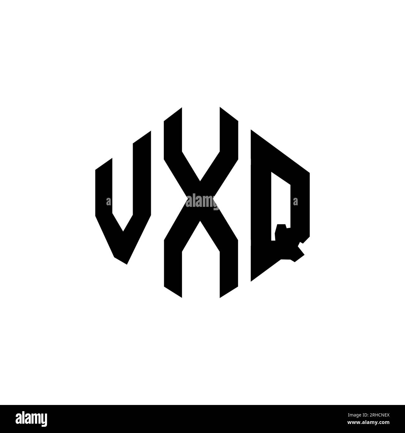 VXQ letter logo design with polygon shape. VXQ polygon and cube shape ...