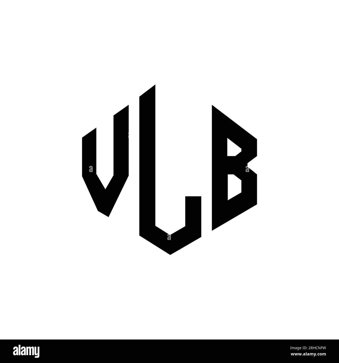 VLB letter logo design with polygon shape. VLB polygon and cube shape ...
