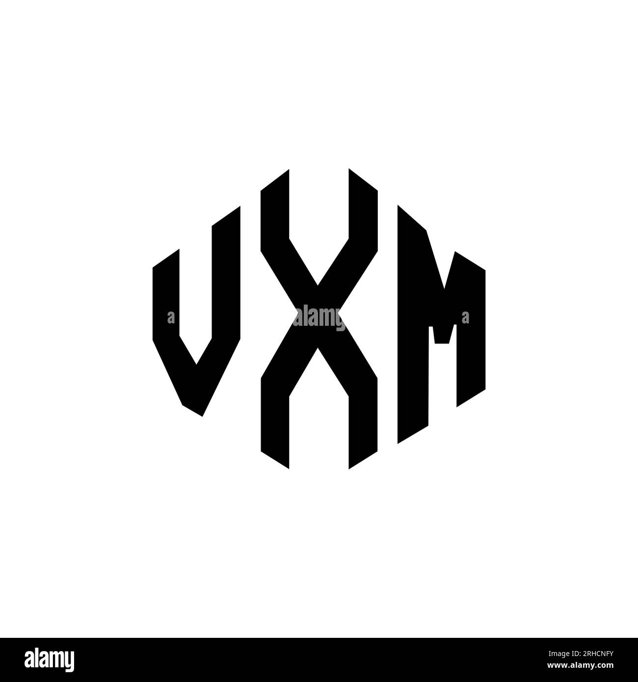VXM letter logo design with polygon shape. VXM polygon and cube shape ...
