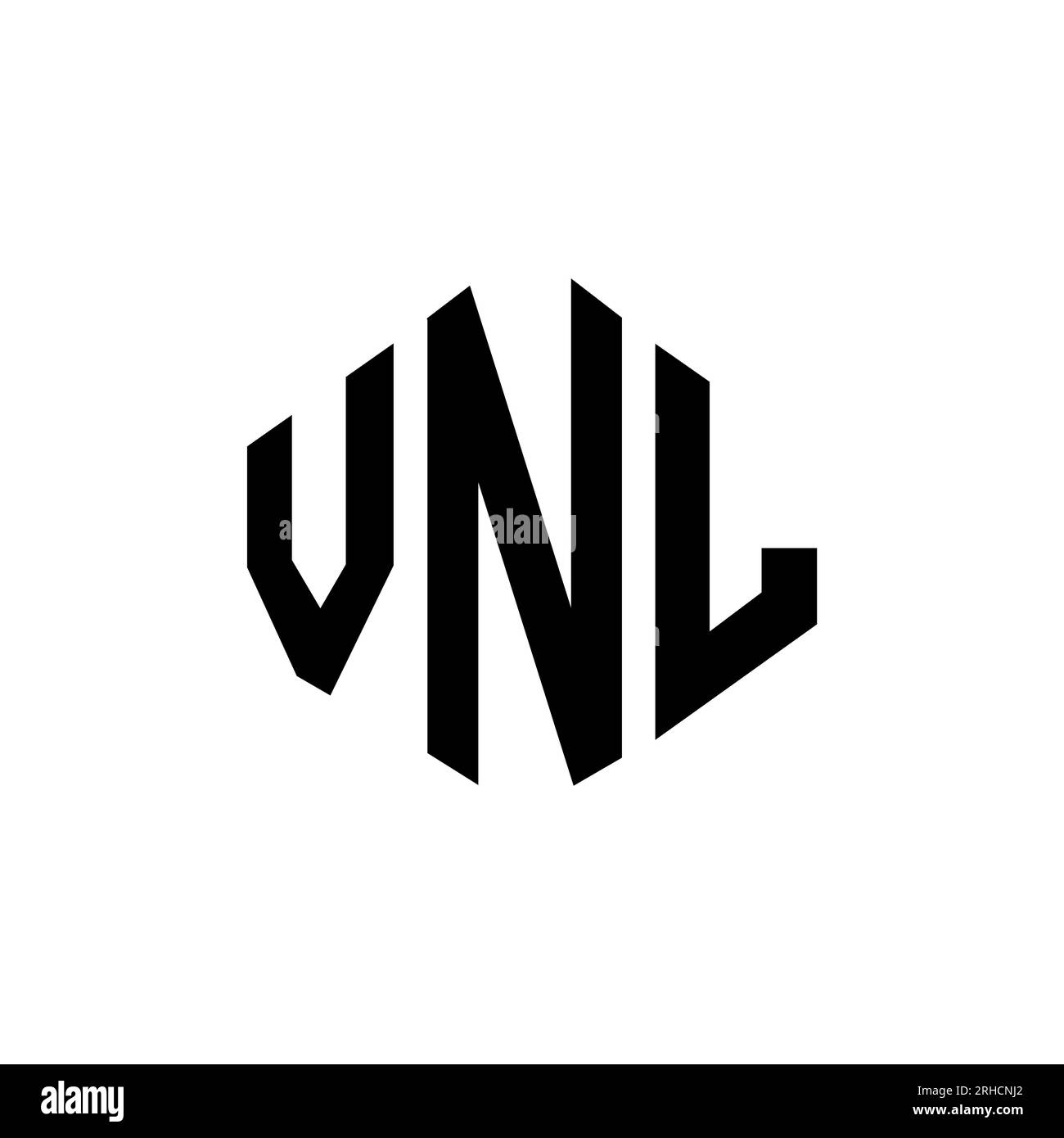VNL letter logo design with polygon shape. VNL polygon and cube shape ...
