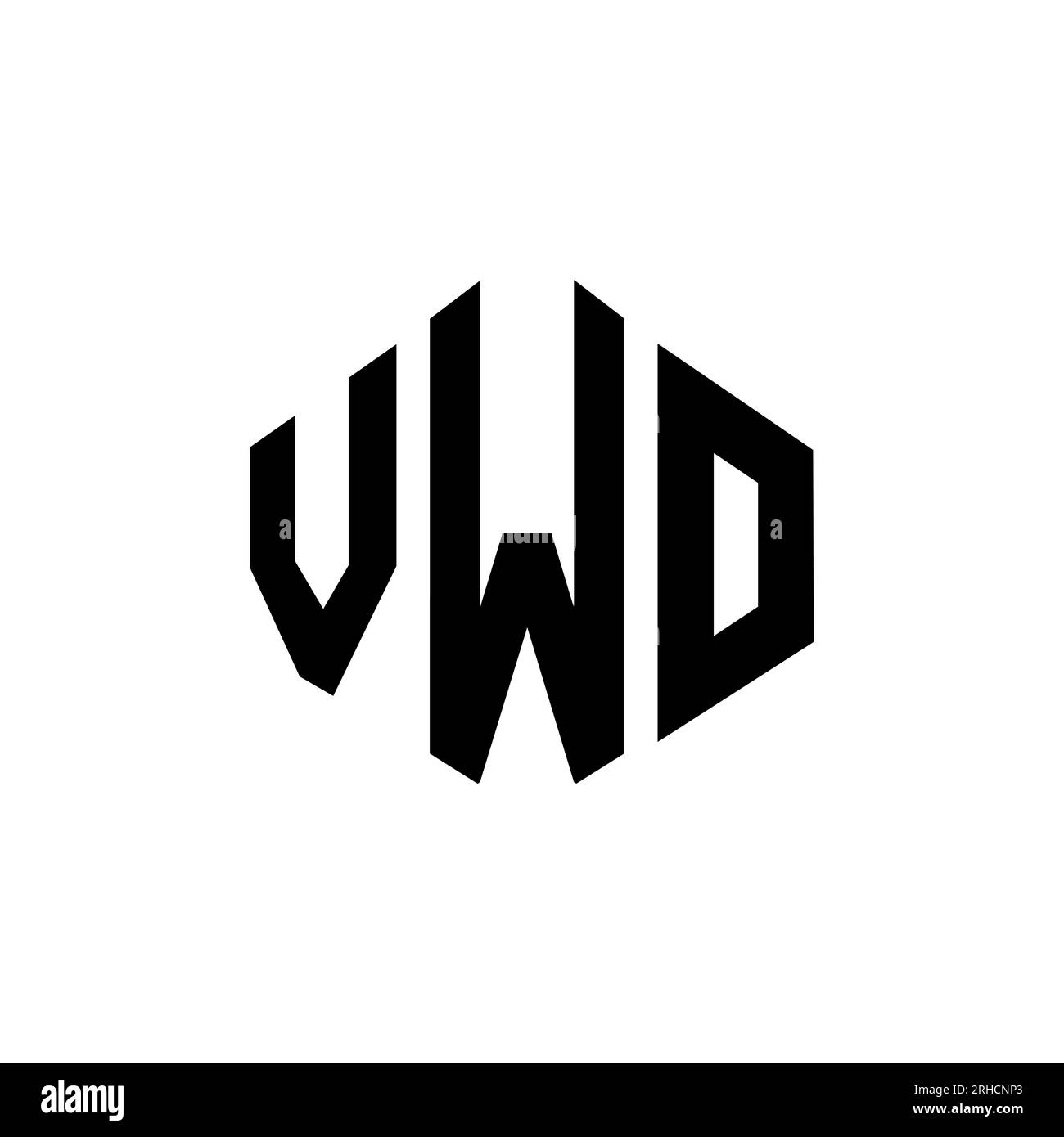 VWO letter logo design with polygon shape. VWO polygon and cube shape ...