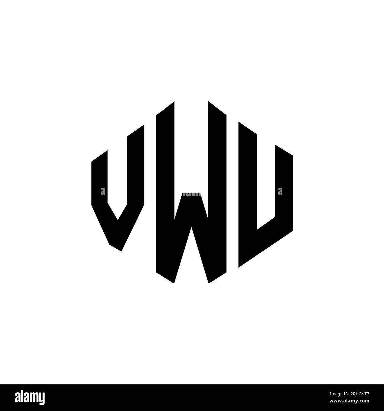 VWU letter logo design with polygon shape. VWU polygon and cube shape ...
