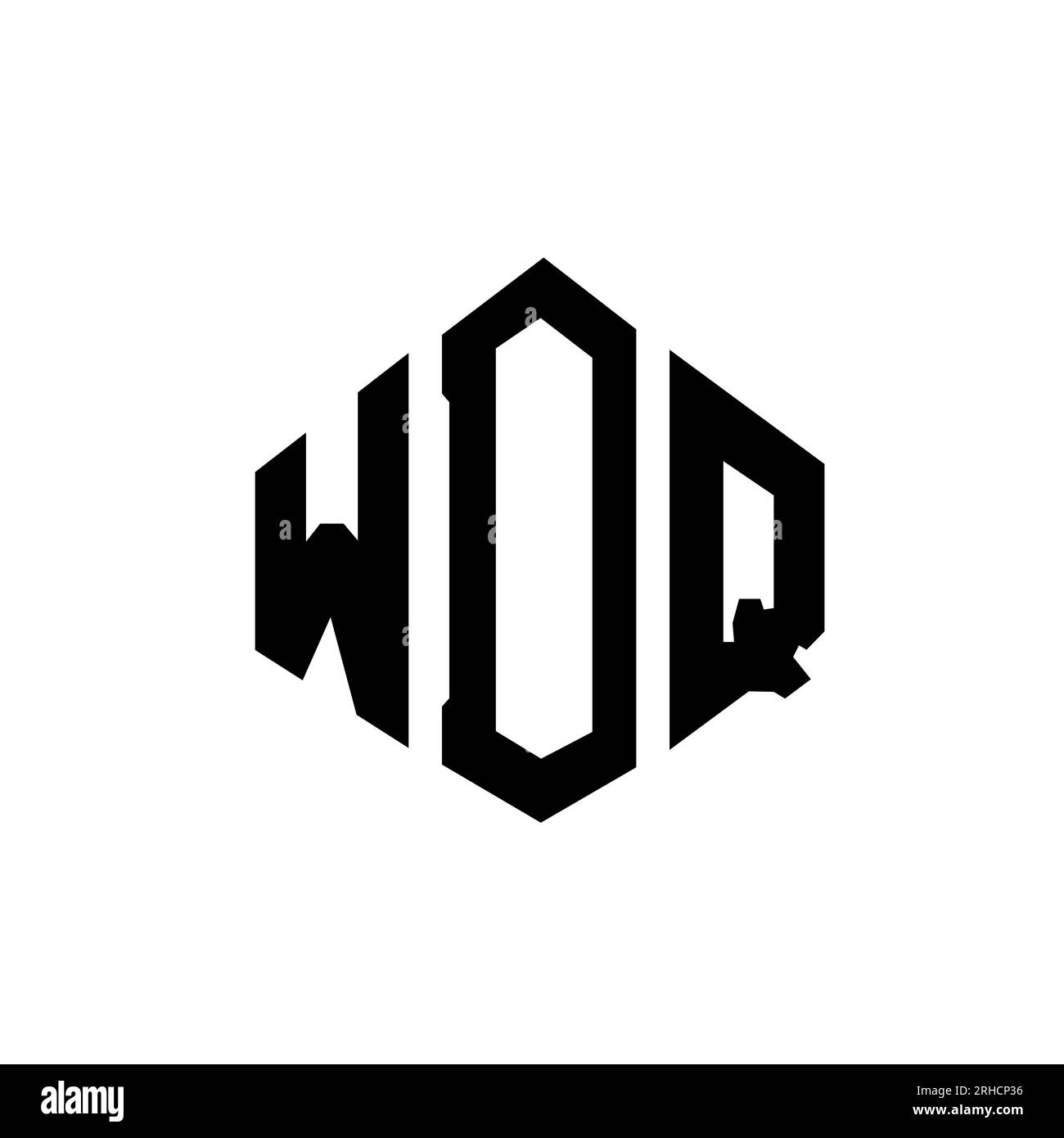 WDQ letter logo design with polygon shape. WDQ polygon and cube shape ...