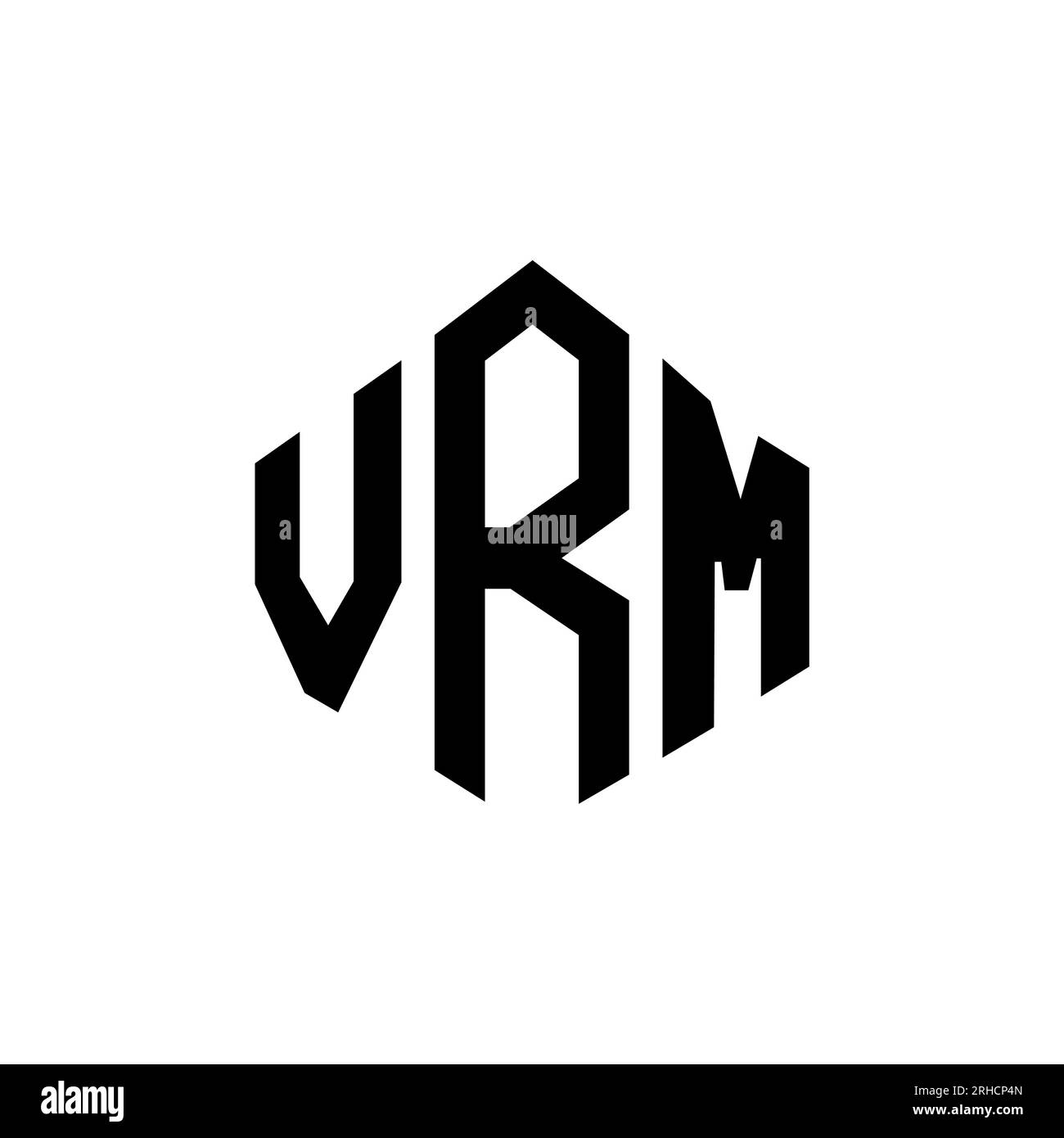 VRM letter logo design with polygon shape. VRM polygon and cube shape ...