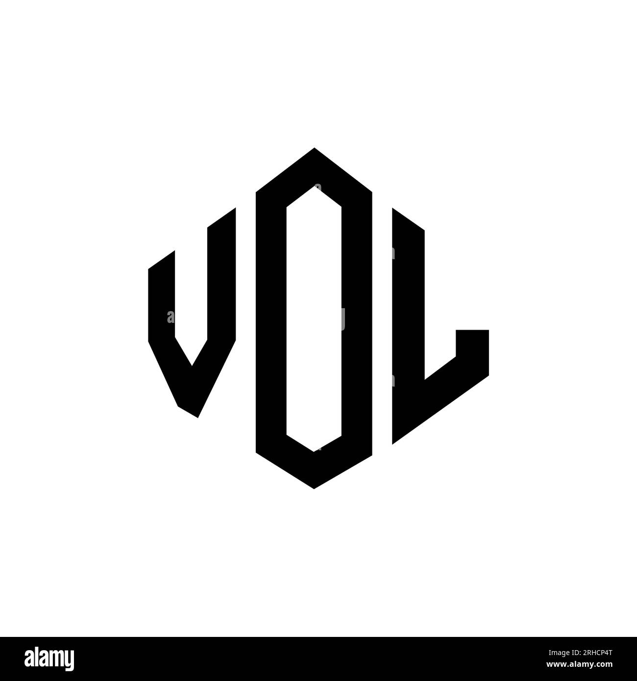 VOL letter logo design with polygon shape. VOL polygon and cube shape ...