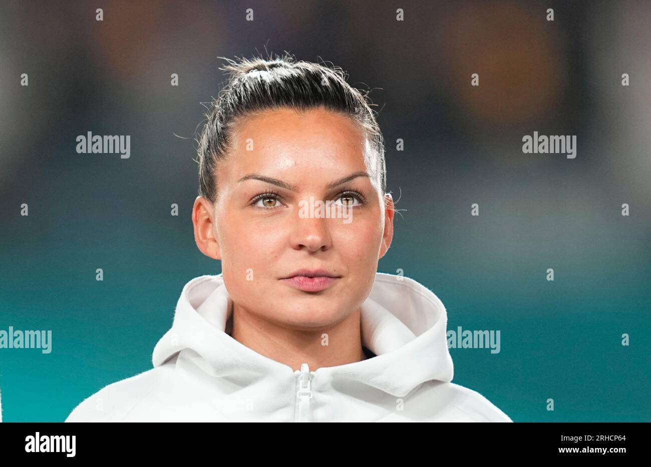 August 15 2023: Johanna Kaneryd (Sweden) looks on during a game, at ...