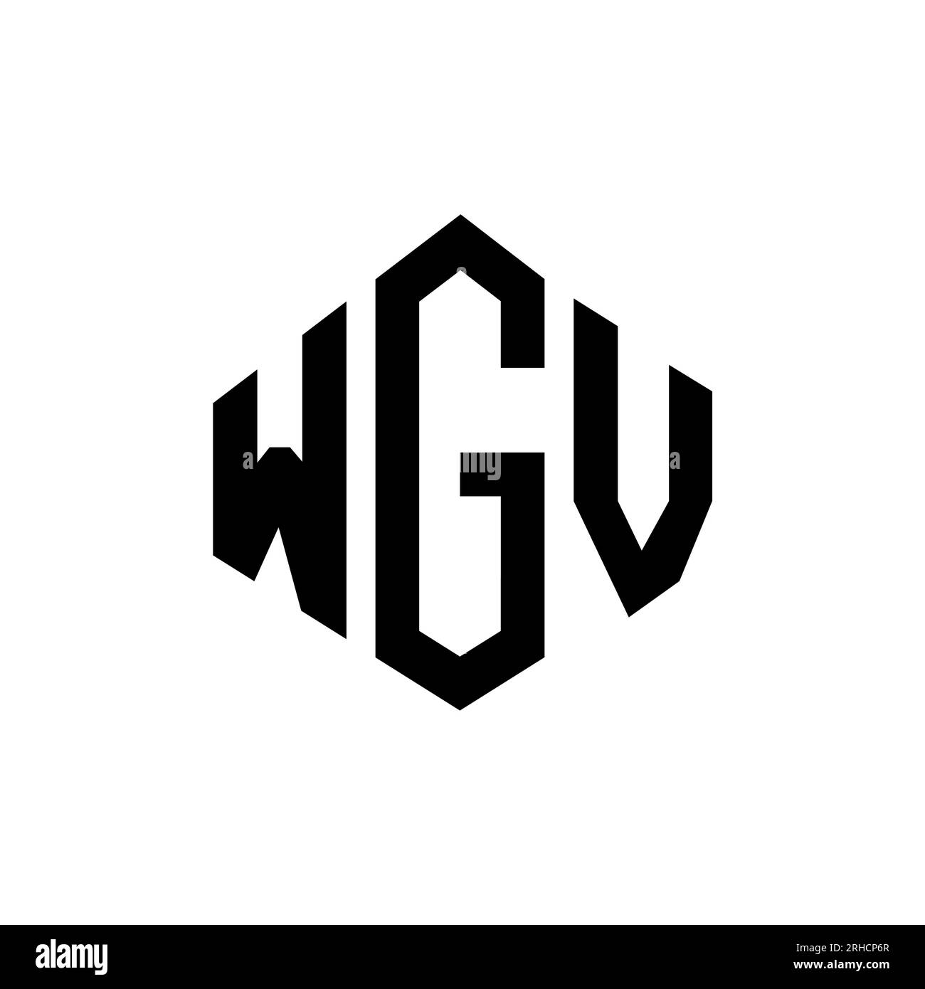 WGV letter logo design with polygon shape. WGV polygon and cube shape ...
